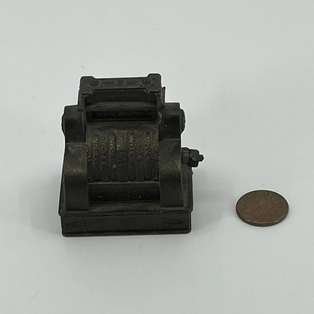 Vintage 1976 Bronze Durham Miniature Cash Register Cast Metal Doll ...